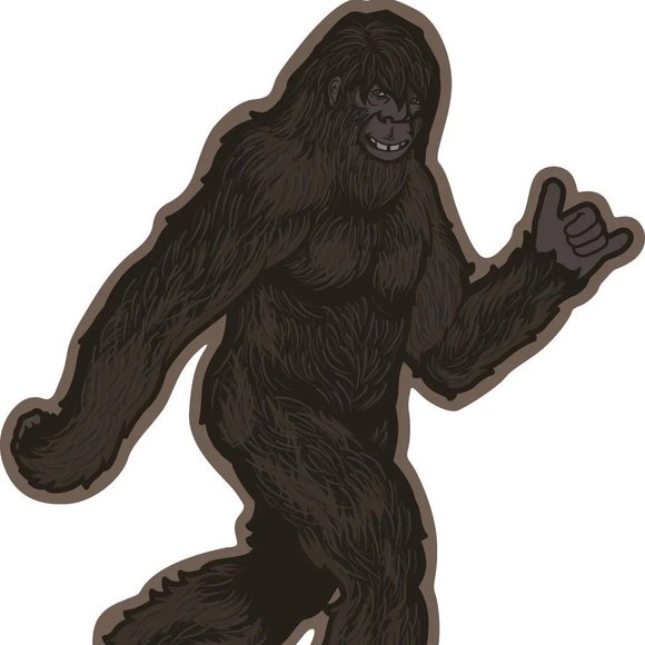 Heart Sticker | Other | Bigfoot Hang Loose Shaka Sasquatch Decal ...